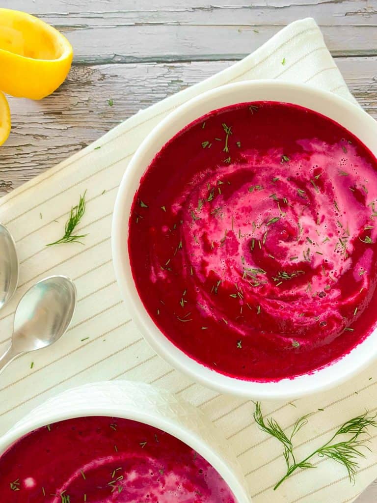 Roasted Beet Soup with Dill - This Healthy Kitchen