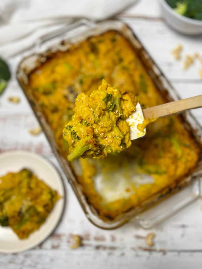 Cheesy Vegan Broccoli Rice Casserole - This Healthy Kitchen