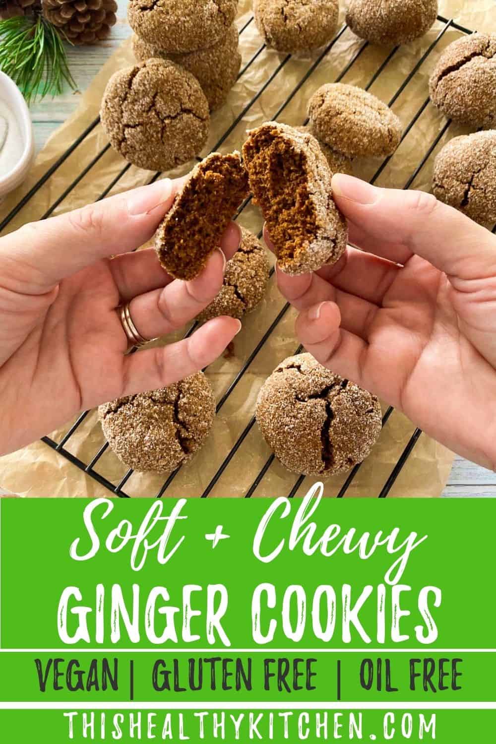 Easy Vegan Ginger Cookies [Oil Free] - This Healthy Kitchen