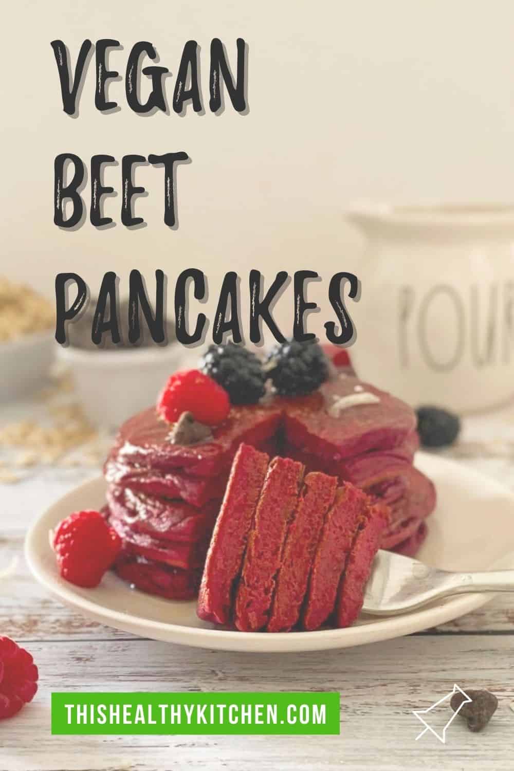 Pink Beet Pancakes [Oil Free] - This Healthy Kitchen