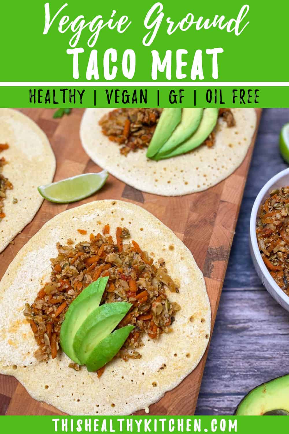 Veggie Ground Taco Meat [Oil Free] - This Healthy Kitchen