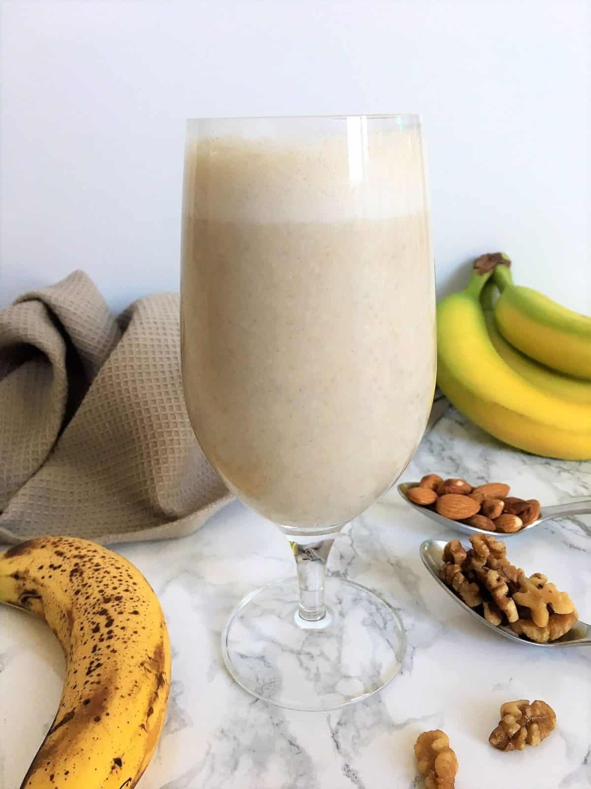 Healthy Banana Nut Smoothie - This Healthy Kitchen