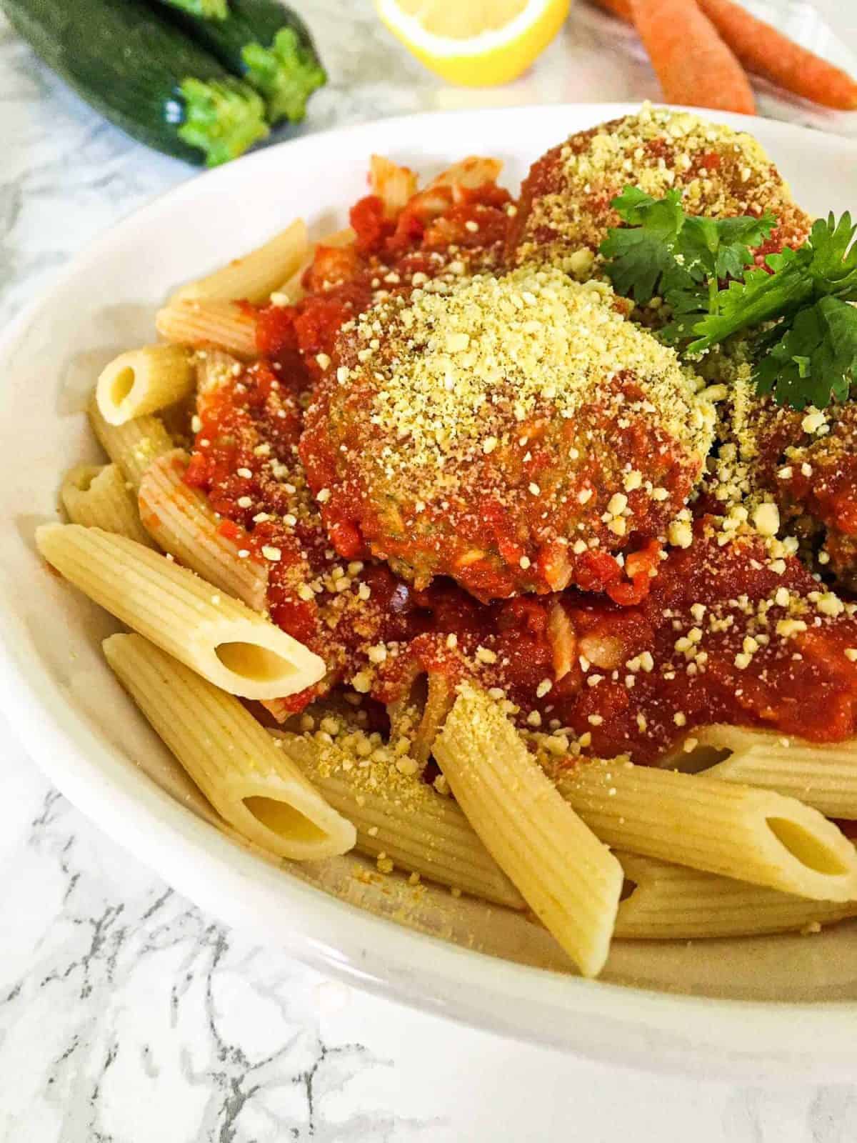 Sneaky Zucchini Meatballs [Vegan+GF+Oil Free] - This Healthy Kitchen