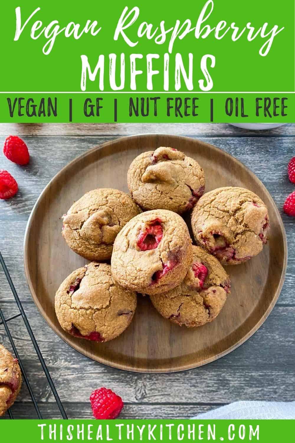 Vegan Raspberry Muffins [Oil Free] This Healthy Kitchen