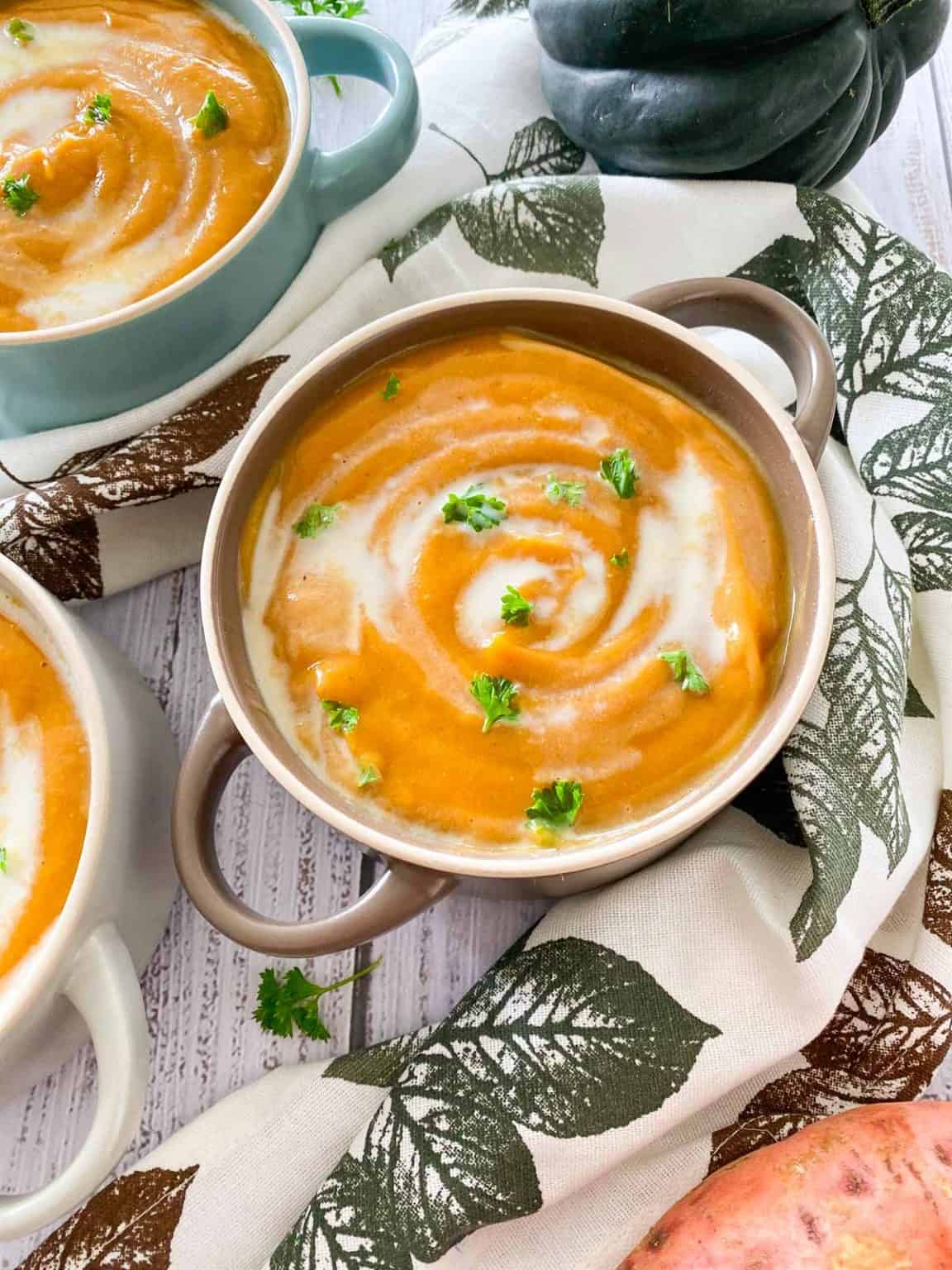 Spiced Sweet Potato Soup [Oil Free] - This Healthy Kitchen