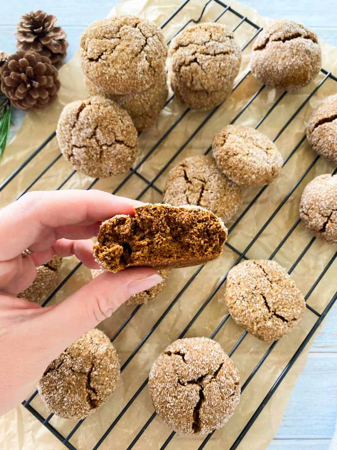 Easy Vegan Ginger Cookies [Oil Free] - This Healthy Kitchen