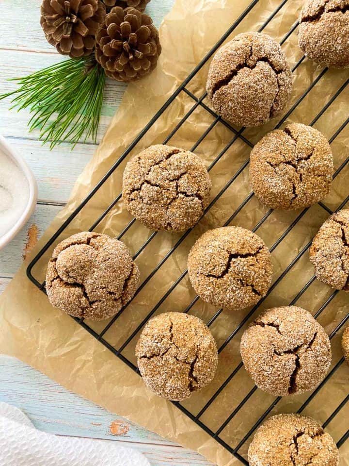 Easy Vegan Ginger Cookies [Oil Free] - This Healthy Kitchen