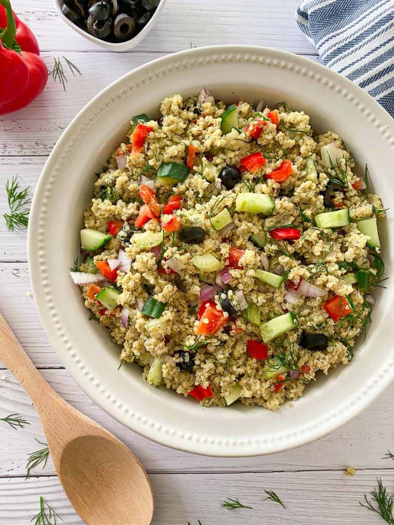 Quinoa Pasta Salad [Healthy + Low Cal] This Healthy Kitchen