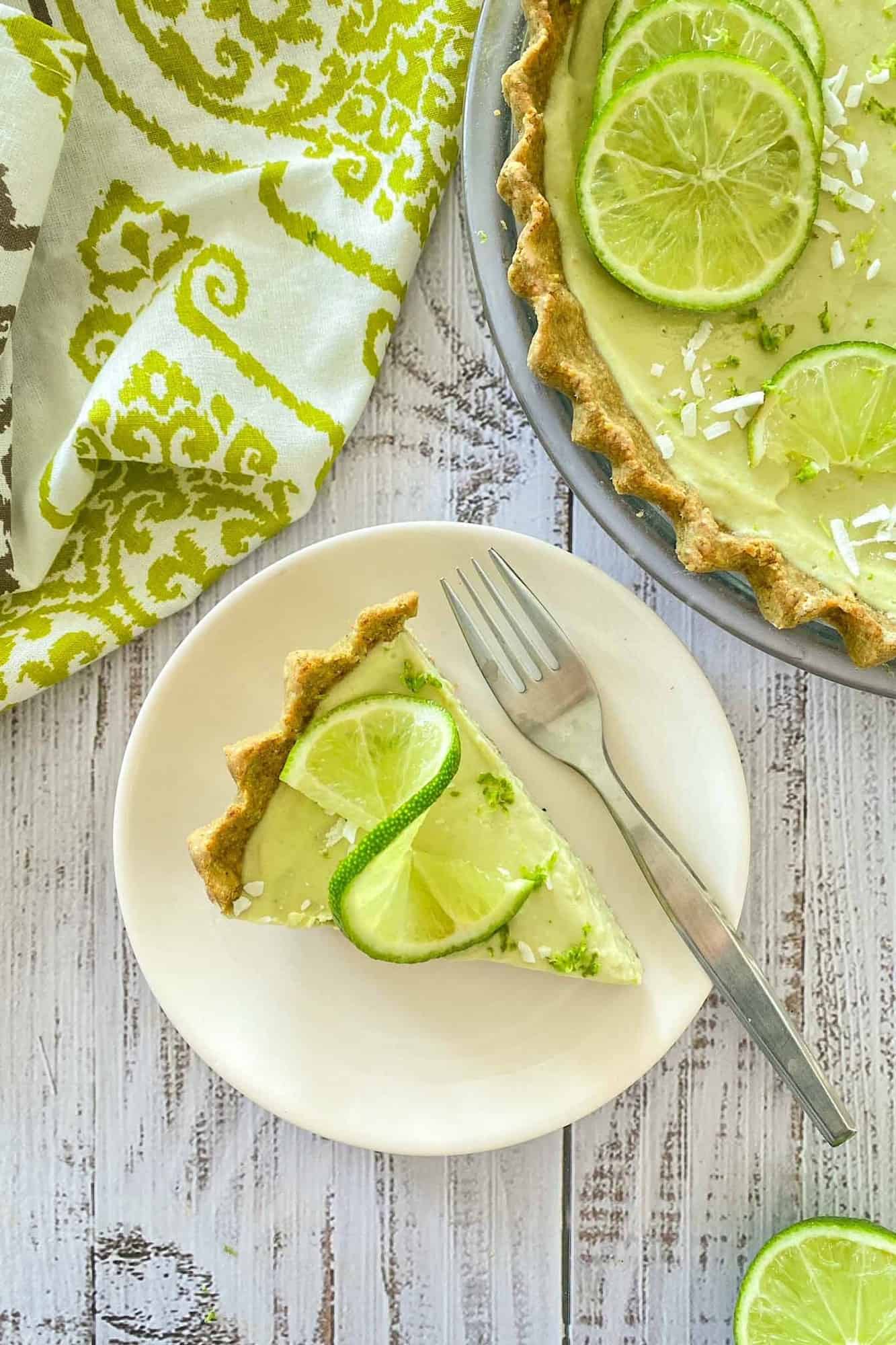 Vegan Key Lime Pie [Low Sugar + No Oil] This Healthy Kitchen