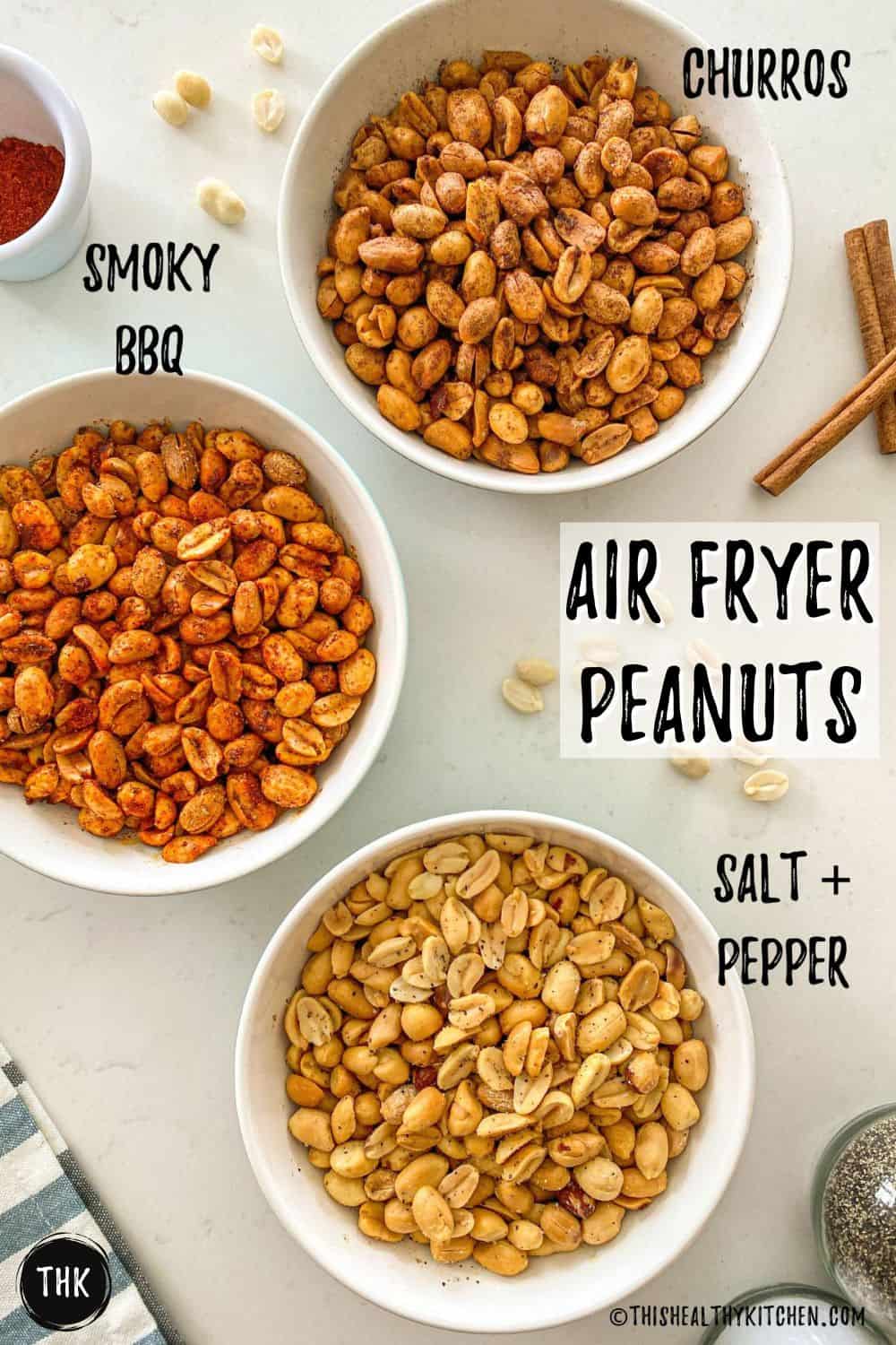 Air Fryer Peanuts in Three Flavours! [No Oil Needed] This Healthy Kitchen