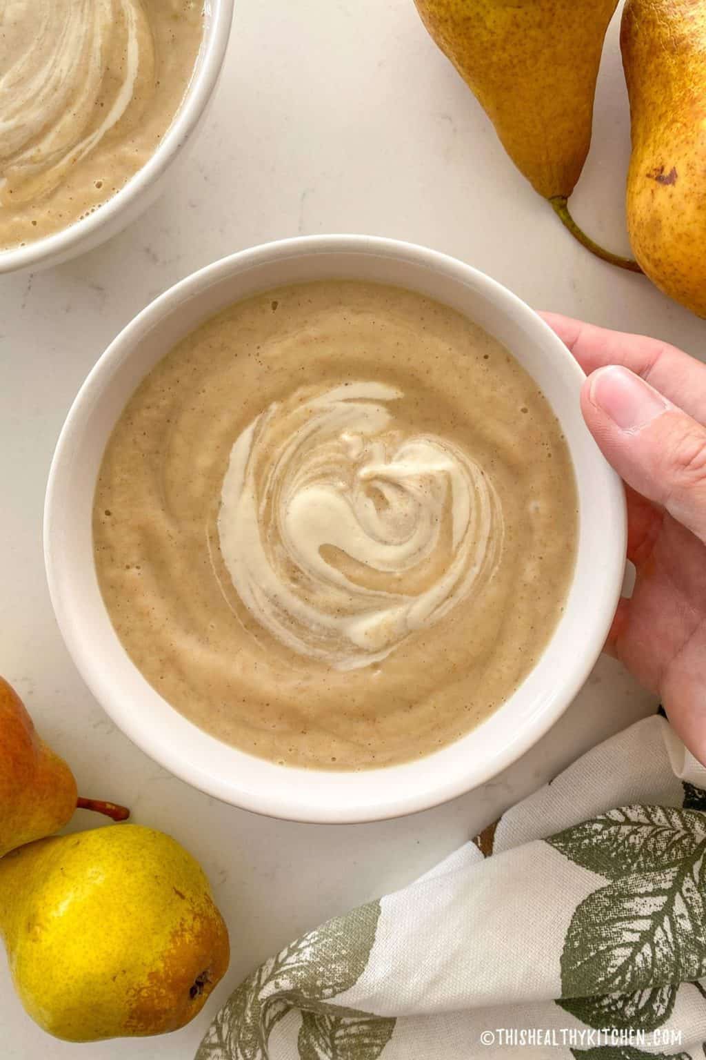 Vegan Cold Pear Soup - This Healthy Kitchen