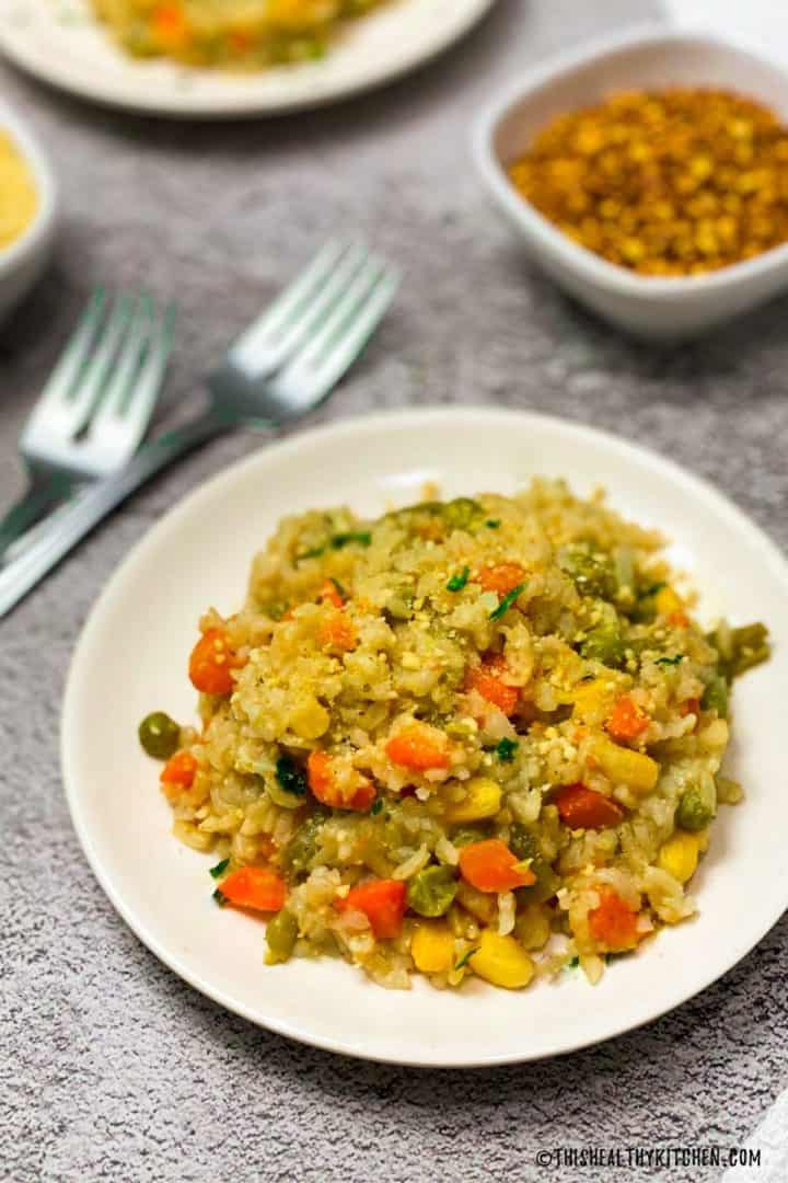 Instant Pot Veggie Brown Rice Risotto - This Healthy Kitchen
