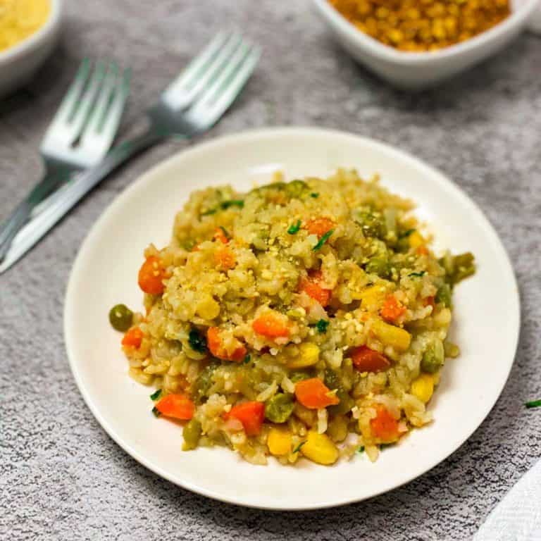 Instant Pot Veggie Brown Rice Risotto - This Healthy Kitchen