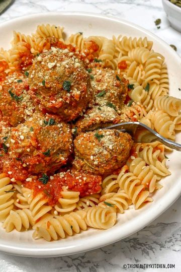 Vegan Lentil Meatballs- This Healthy Kitchen