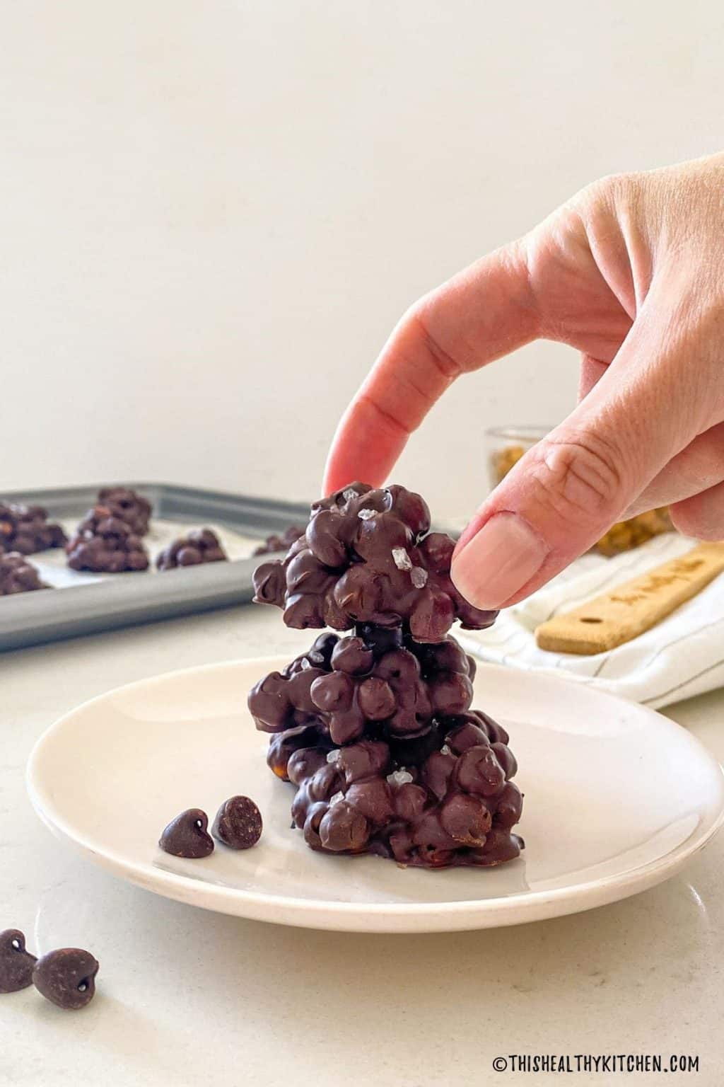 Chocolate Covered Chickpeas [Oil-Free] This Healthy Kitchen