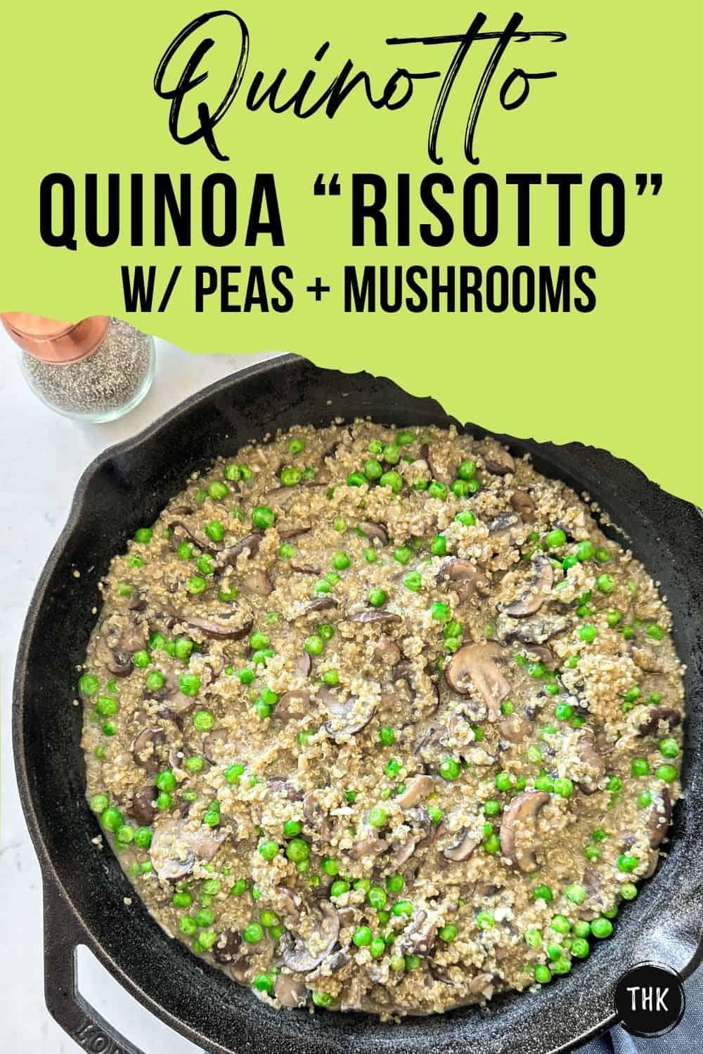 Peas + Mushroom Quinotto This Healthy Kitchen