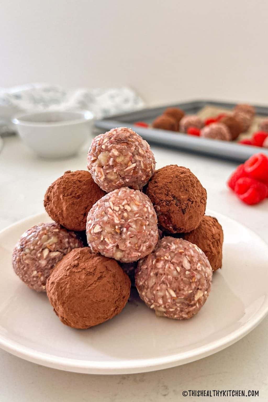 Raspberry Bliss Balls This Healthy Kitchen